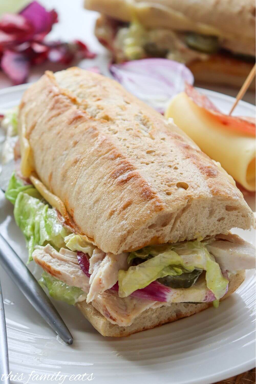 TikTok Toasted Turkey Salami Cheese Sandwich