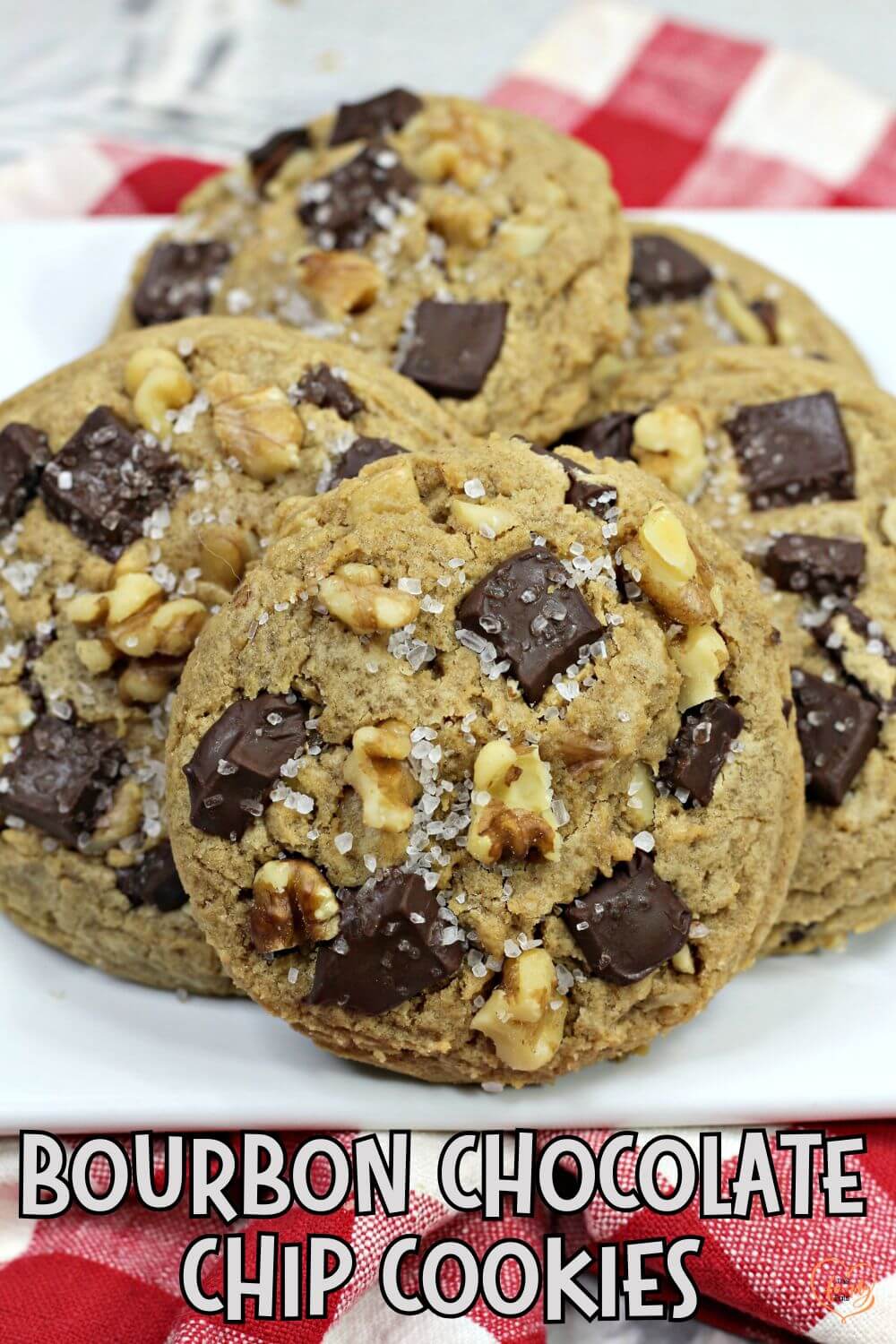 Bourbon Chocolate Chunk Cookies - This Family Eats